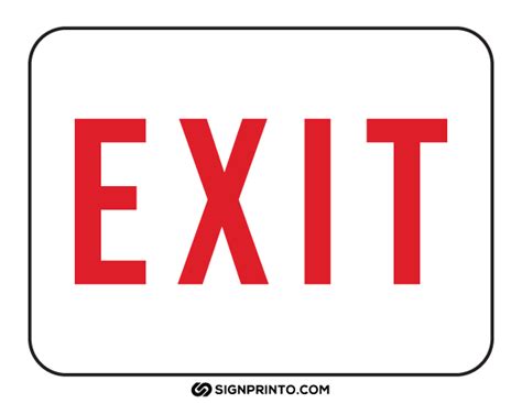 Exit Sign Emergency Ready Download Free Printable PDF