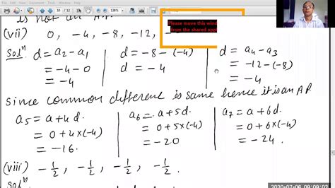 CLASS 10TH MATHS NCERT ARITHMATIC PROGRESSION EX 5 1 YouTube