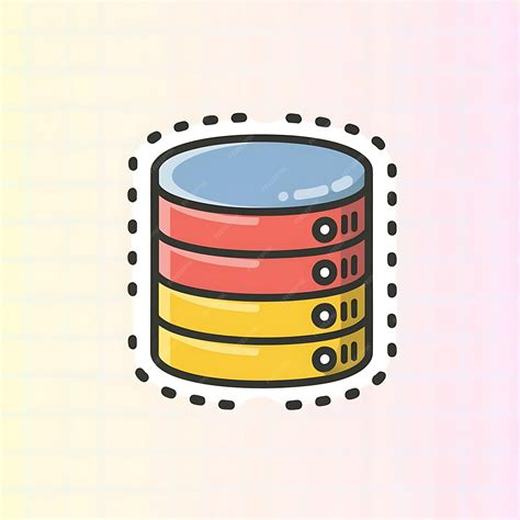 Premium Ai Image Pastel Colors Database Logo Illustration Vector