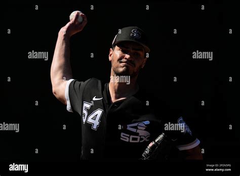 Chicago White Sox Relief Pitcher Franklin German 54 Warms Up In The