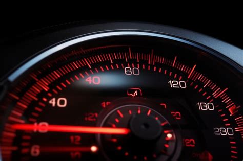 Premium Photo Speed Indicator Close Up Of Supercar Speedometer