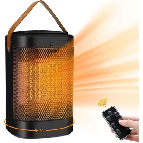 Chauffage D Appoint 1500W Radiateur Electrique Avec Télécommande 70