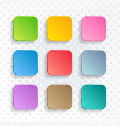 Colorful Empty Web Button Set Royalty Free Vector Image
