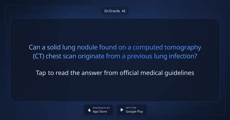 Can A Solid Lung Nodule Found On A Computed Tomography Ct Chest Scan