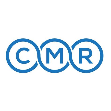 CMR Letter Logo Design On White Background CMR Creative Initials