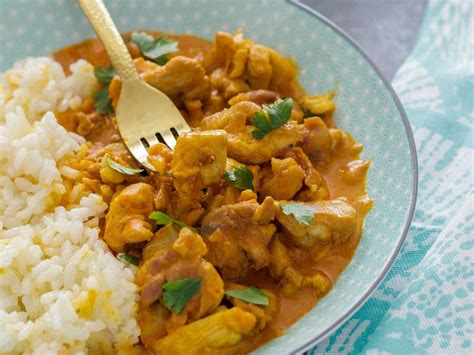Pollo al Curry con nata y arroz basmati receta FÁCIL PequeRecetas
