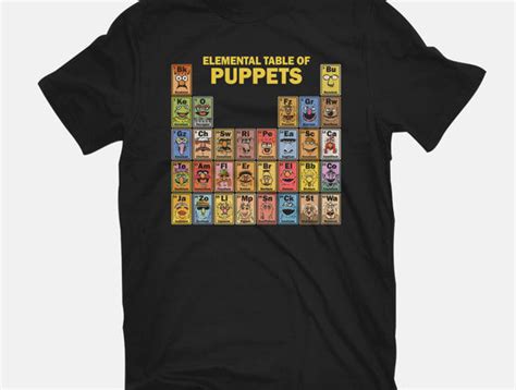 Elemental Table Of Puppets Mens Basic Tee Kg07 By Teefury