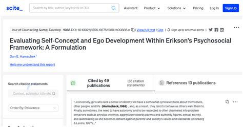 Evaluating Self‐concept And Ego Development Within Erikson S