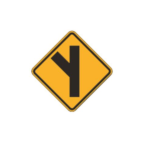 Side Road Diagonal Left Sign W2 3L Traffic Safety Supply Company