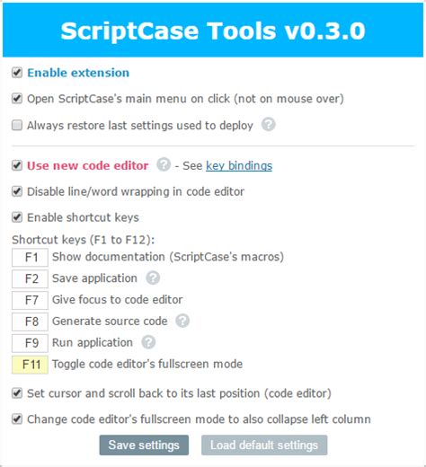 Extensão para navegador ScriptCase Tools Oportunidades Scriptcase