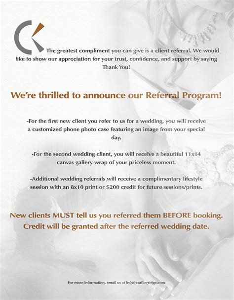 Referral Program Wed Like To Meet Your Friends Carl Kerridge