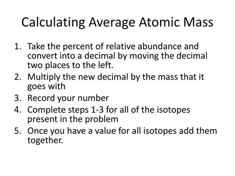 PPT Average Atomic Mass PowerPoint Presentation Free Download ID 2344546
