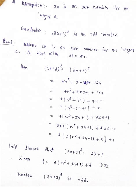 [solved] assume a is an integer prove that if 3a is an even number