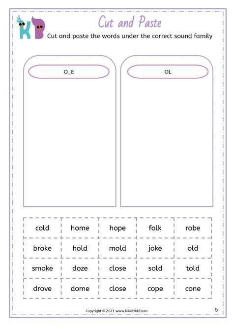 Learn To Spell Oa Ow Oe Ol Words Free Printable Worksheets