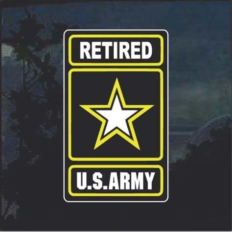Army Stickers Us Retired Full Color Military Decal Custom Sticker