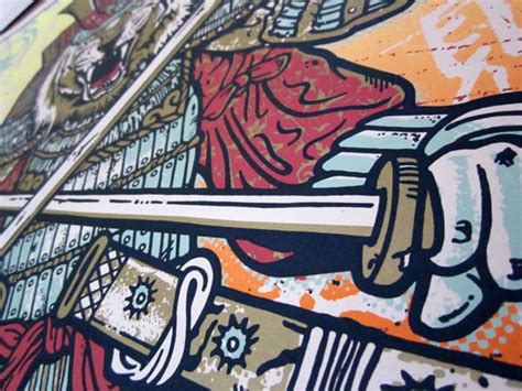 Gigart — Samurai Tiger Warrior Crossed Swords Print