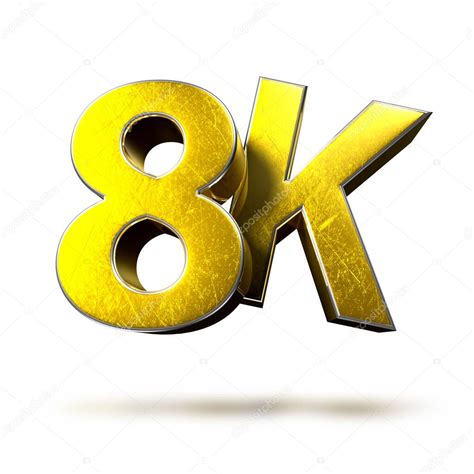 8K Ilustraci N 3D De Oro Sobre Fondo Blanco Tienen Trayectoria De