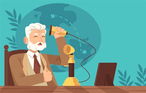 Alexander Graham Bell Background 22242533 Vector Art At Vecteezy