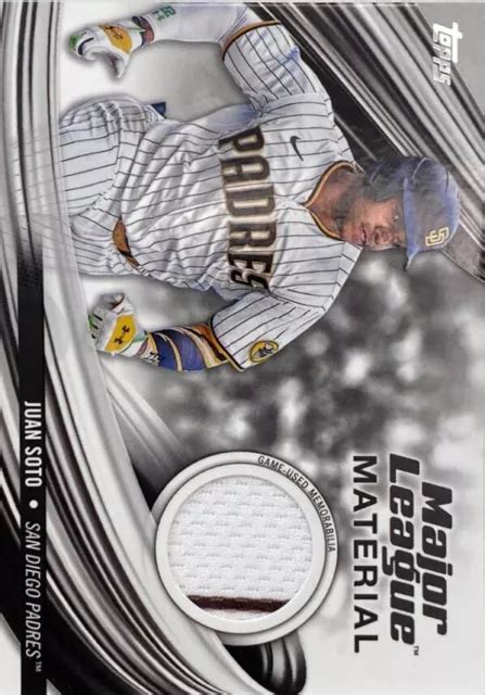 Aggiornamento 2023 Topps Materiale Major League Mlm Js Juan Soto San