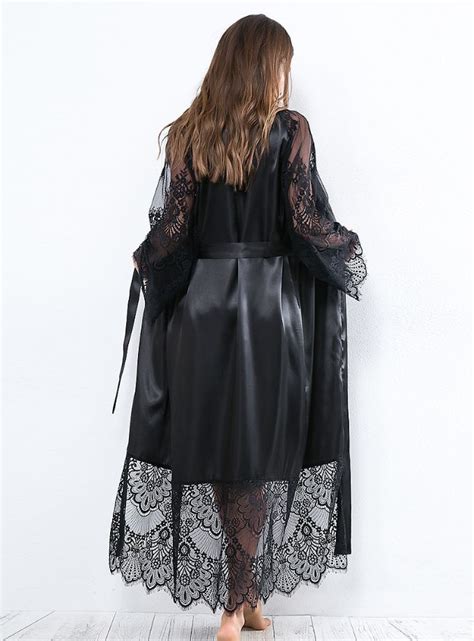 Europe And America Plus Size Lace Lace Robe Sexy Lingerie Nightdress