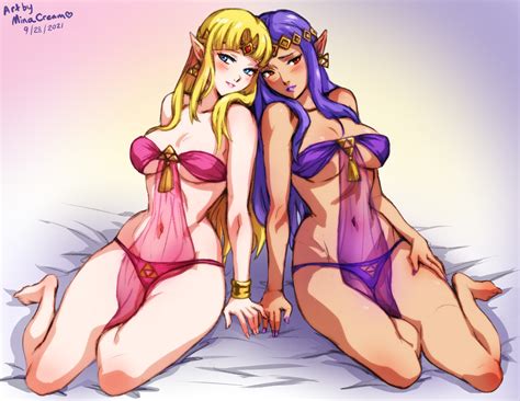 Princess Zelda And Princess Hilda The Legend Of Zelda And More Drawn By Mina Cream Danbooru