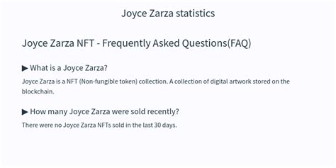 Joyce Zarza Nft Floor Price And Value
