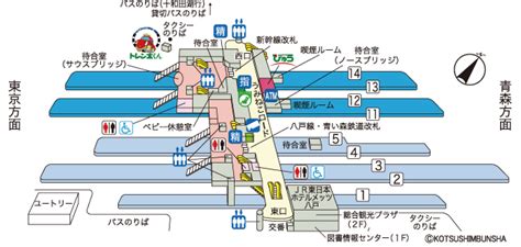 Jr東日本：駅構内図（八戸駅）