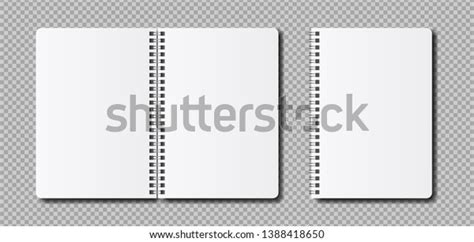 Vector Realistic Open Notepad Template Mockup Stock Vector Royalty
