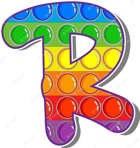 Letra I Letras Coloridas Do Arco íris Na Forma De Um Popular Jogo