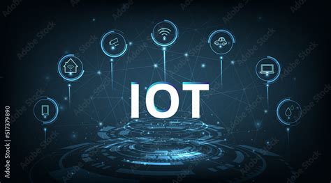 Internet Of Things Concept Iot Design Global Network Connection Communication Technology And
