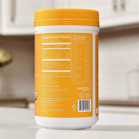 Vital Proteins Organic Chicken Bone Broth Collagen Powder 10oz With