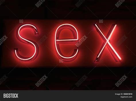 SEX Hot Red Neon On Image Photo Free Trial Bigstock