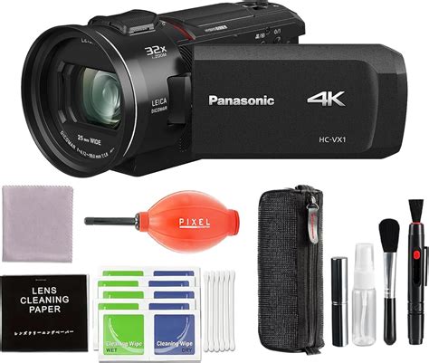 Amazon.com : Panasonic HC-VX1 4K Camcorder, 24X LEICA DICOMAR Lens, 1/2 ...