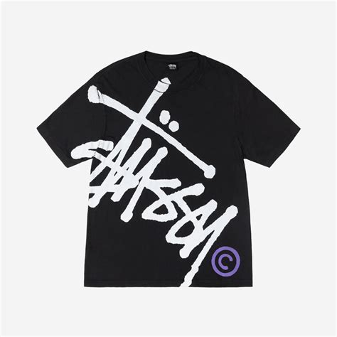 스투시 빅 베이직 피그먼트 다이드 티셔츠 블랙 퍼플 Stussy Kream