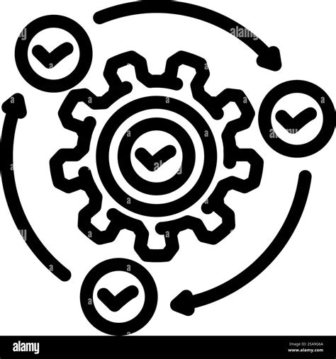 Implementation Business Process Line Icon Vector Implementation