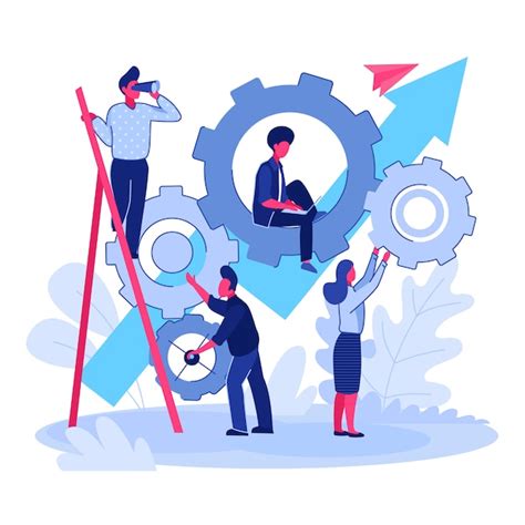 Free Vector Team Working On Project Together