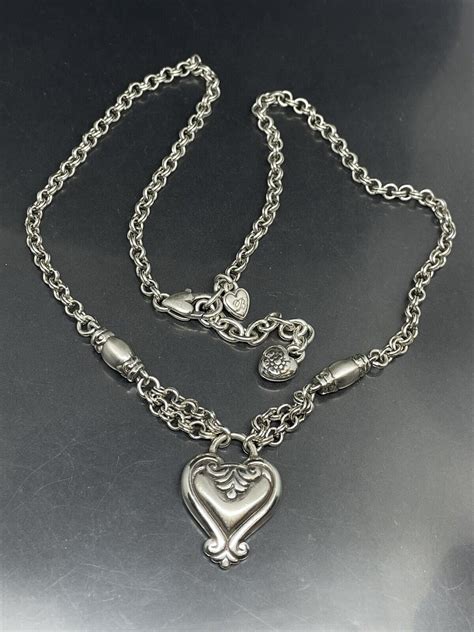 Brighton Blaire Heart Love Silver Plated Pendant 185 Gem