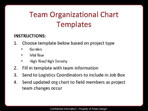 Team Organizational Chart Templates INSTRUCTIONS 1 Choose Template Team Organizational Chart Templates INSTRUCTIONS 1 Choose Template