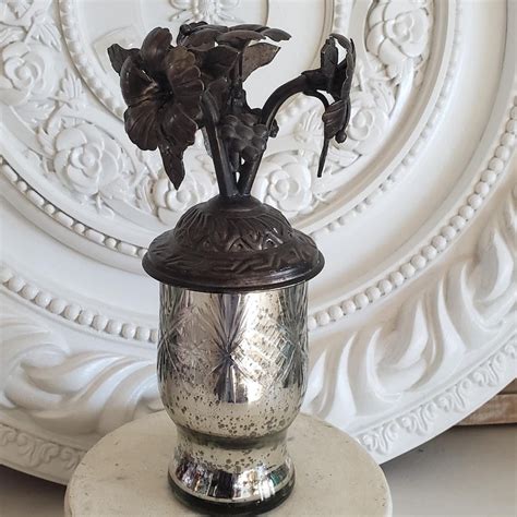 Mercury Glass Vase Etsy
