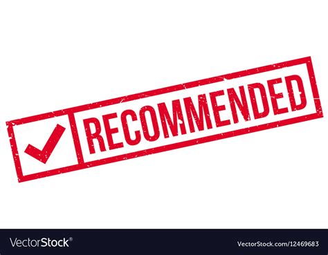Recommended Rubber Stamp Royalty Free Vector Image