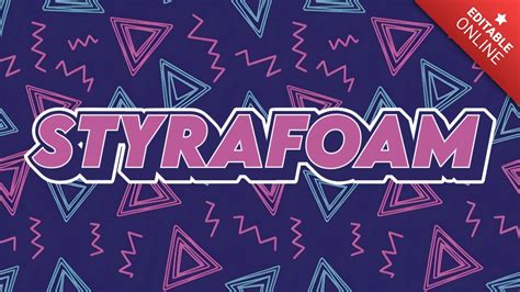 Styrafoam Nostalgic 90s Retro Font Text Effect Generator