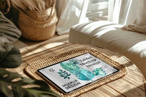 Premium Psd Tablet Mockup In Natural Color