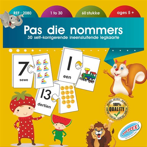 Pas Die Nommers Getalle Opvoedkundige Speletjie Educational Toys