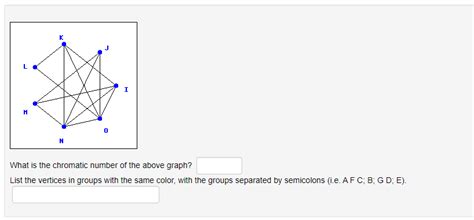 Solved What Is The Chromatic Number Of The Above Graph List