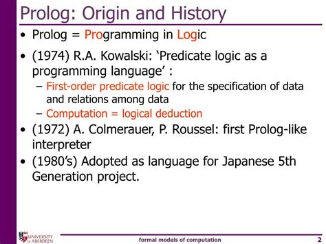 PPT Formal Models Of Computation Part II The Logic Model PowerPoint