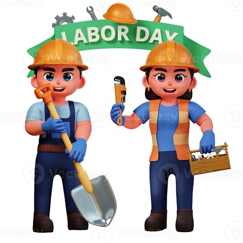 3d Personnage Illustration La Main Doeuvre Journée 28164868 Png