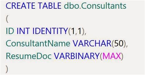 Sql Server Insight Upload Insert Resume Word Document To Sql Server Table