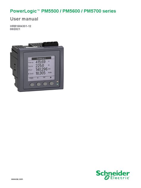 User Manual Powerlogic Pm5500 Pm5600 Pm5700 Series Pdf File