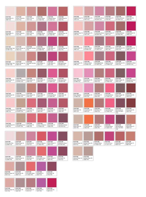Pantone Pink Color Palette Pink Pantone Colour Palettes Blog Colors