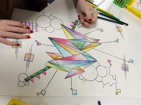 Wassily Kandinsky Non Objective Color Pencil And Watercolor Pencil